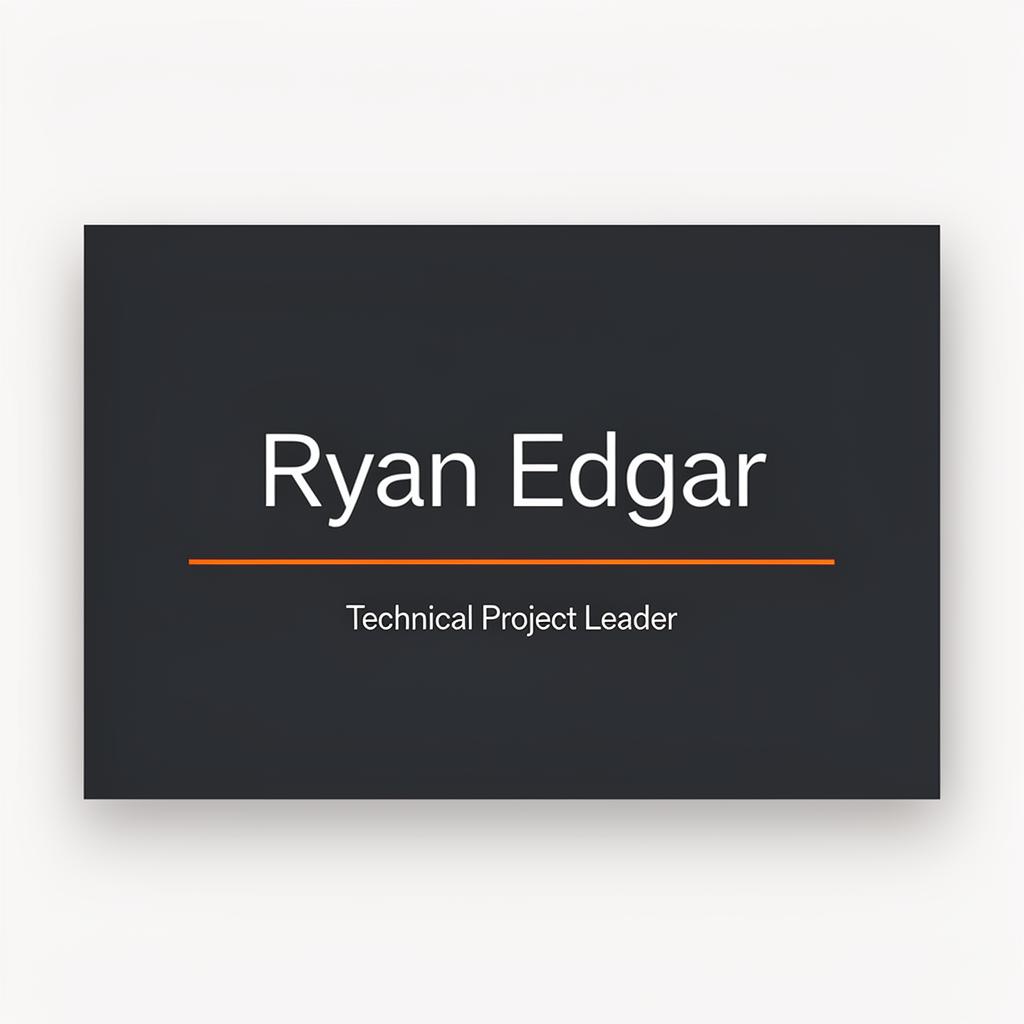 Ryan Edgar | Technical Project Leader